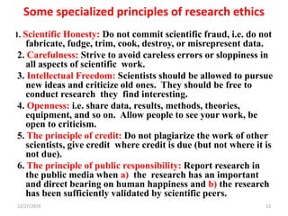 Ethics in scientific research | PPT