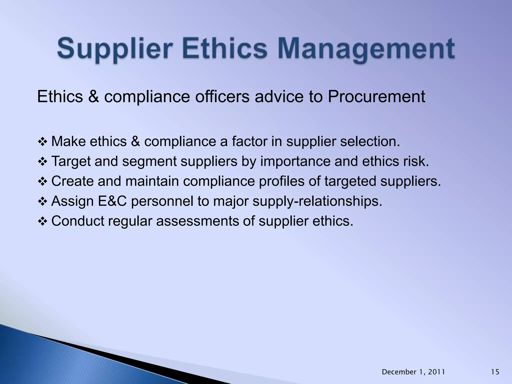 Ethics in SCM | PPTX