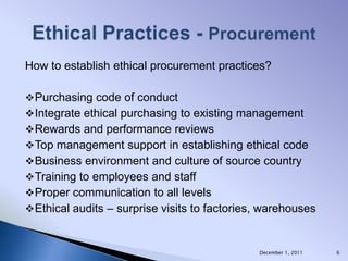 Ethics in SCM | PPTX