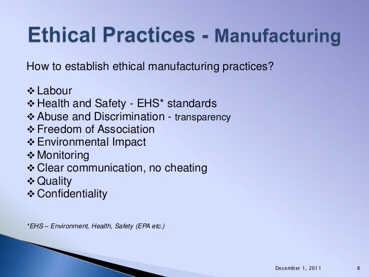 Ethical Practices Sales