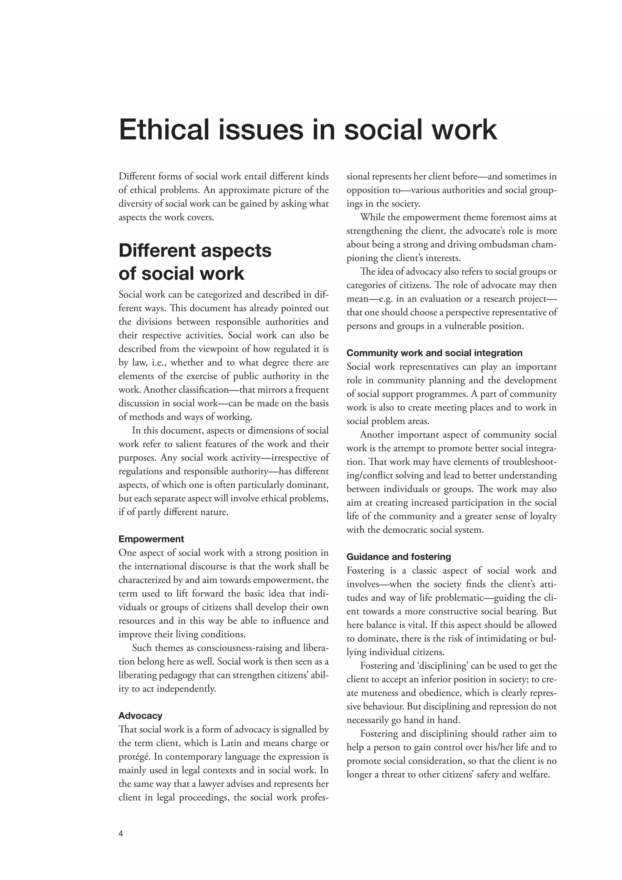 Ethics in social work | PDF