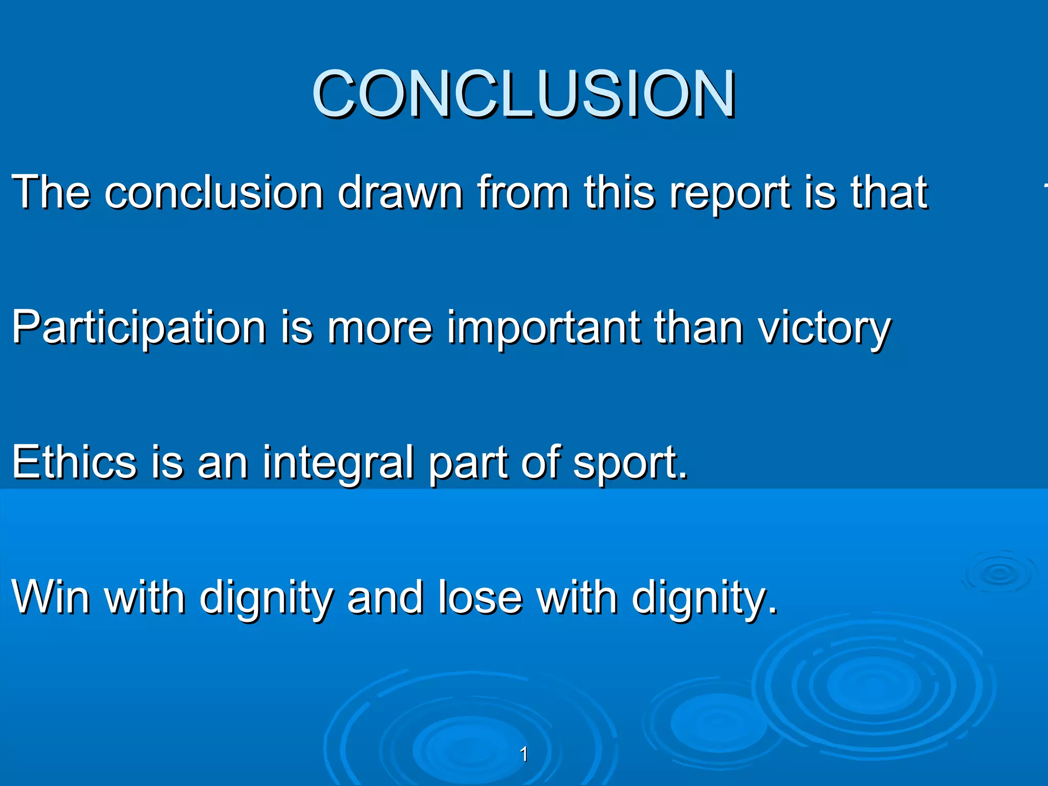 Ethics in sports | PPT