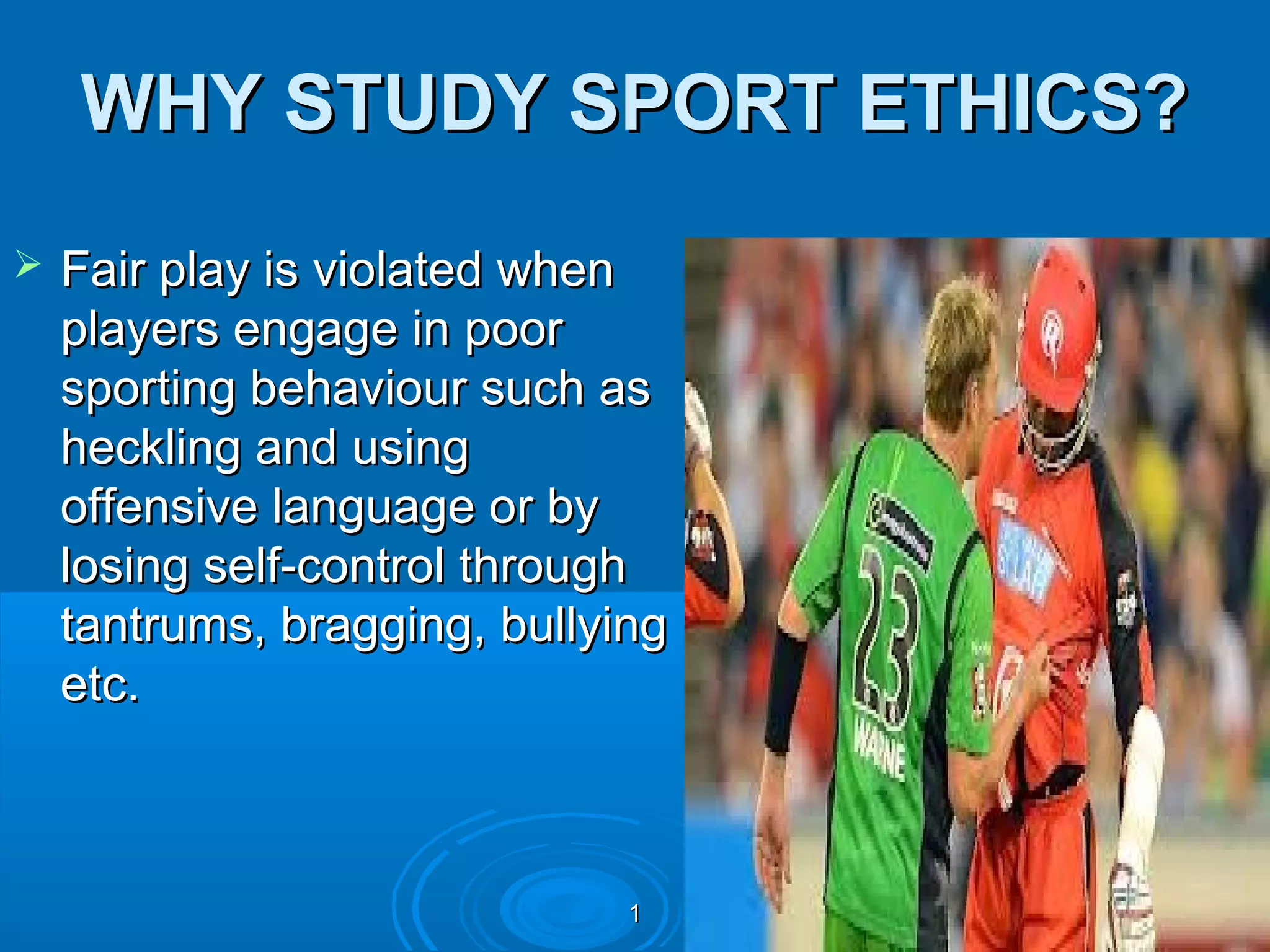 Ethics in sports | PPT
