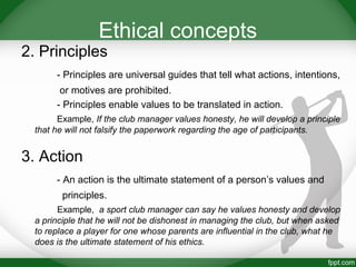 Ethics in sports management | PPT