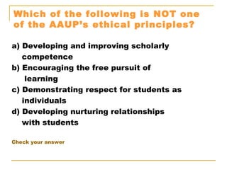 Ethics in teaching | PPS