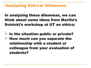 Ethics in teaching | PPS