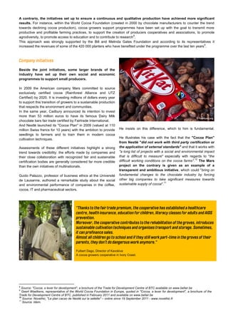 Ethics in the chocolate value chain | PDF