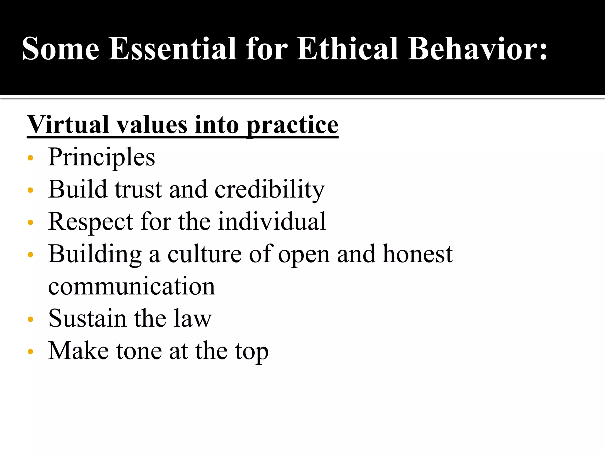 Ethics in workplace | PPTX