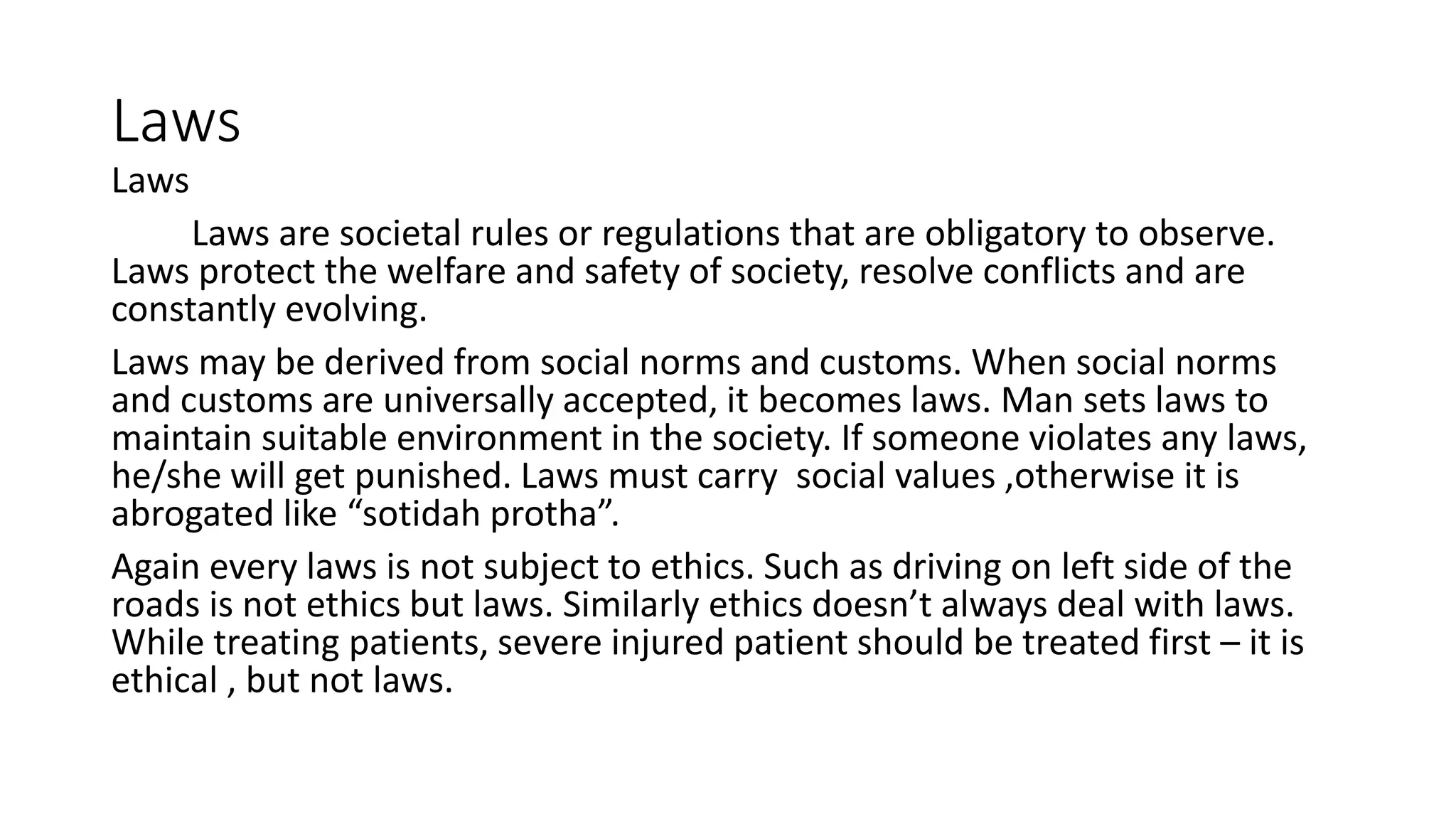 Ethics, law and bioethics | PPTX