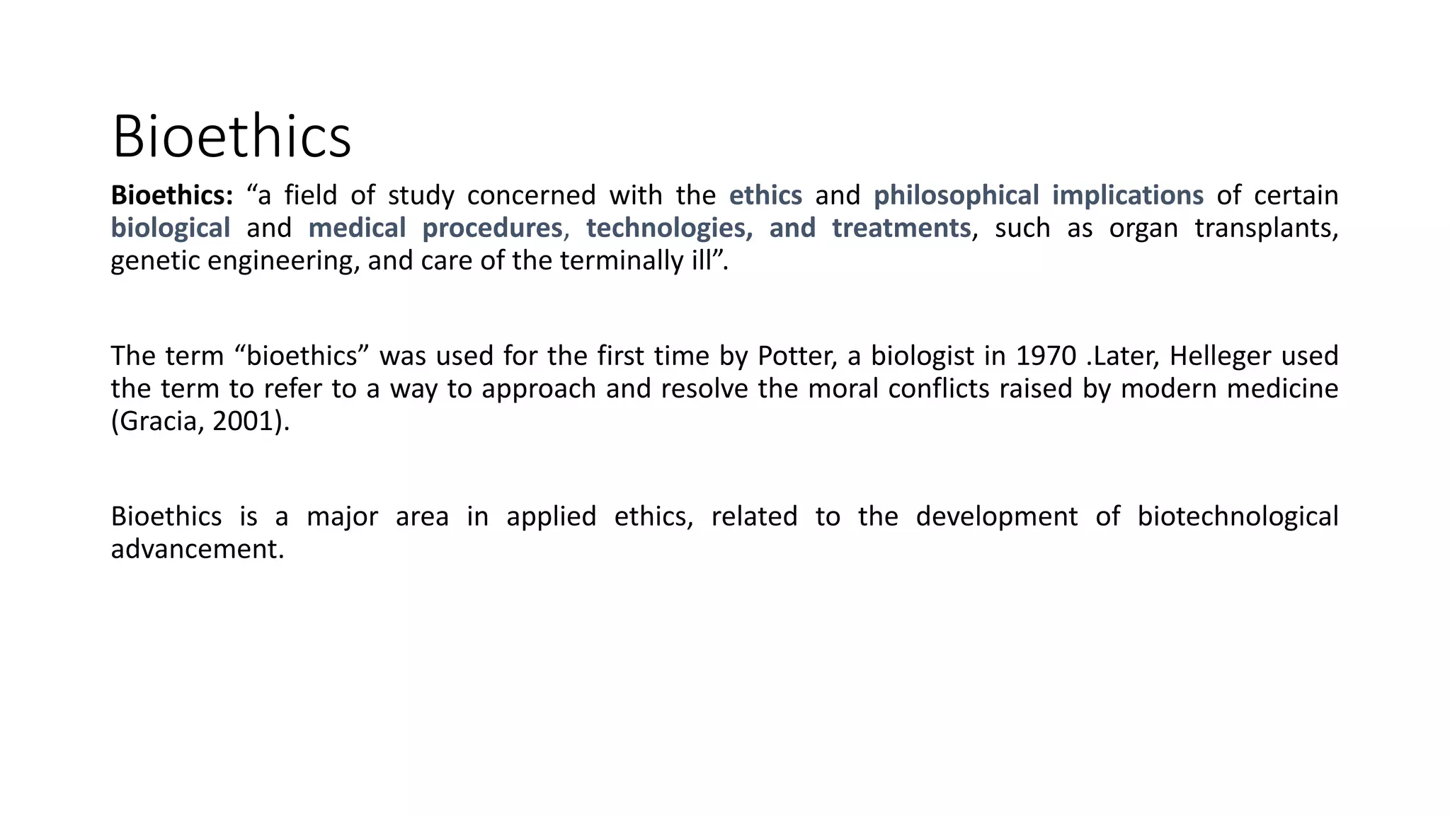 Ethics, law and bioethics | PPTX