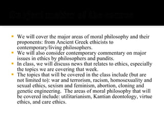 Ethics lecture #1 2012 | PPT | Christianity | Religion & Spirituality