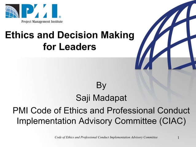 Ethics and Decision Making for Leaders | PPT | Law
