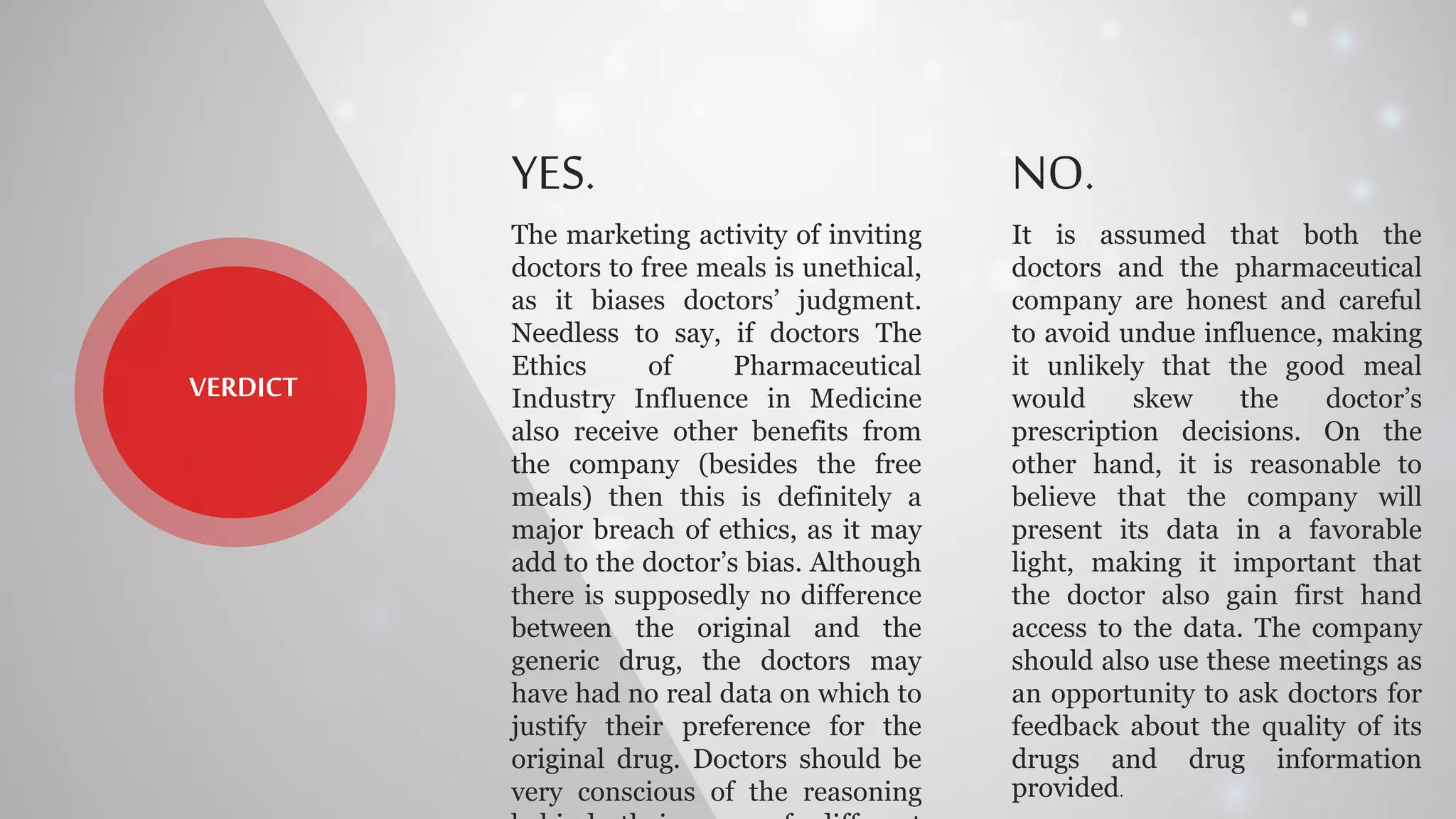 Ethics from a Pharmaceutical Industry Perspective | PPTX