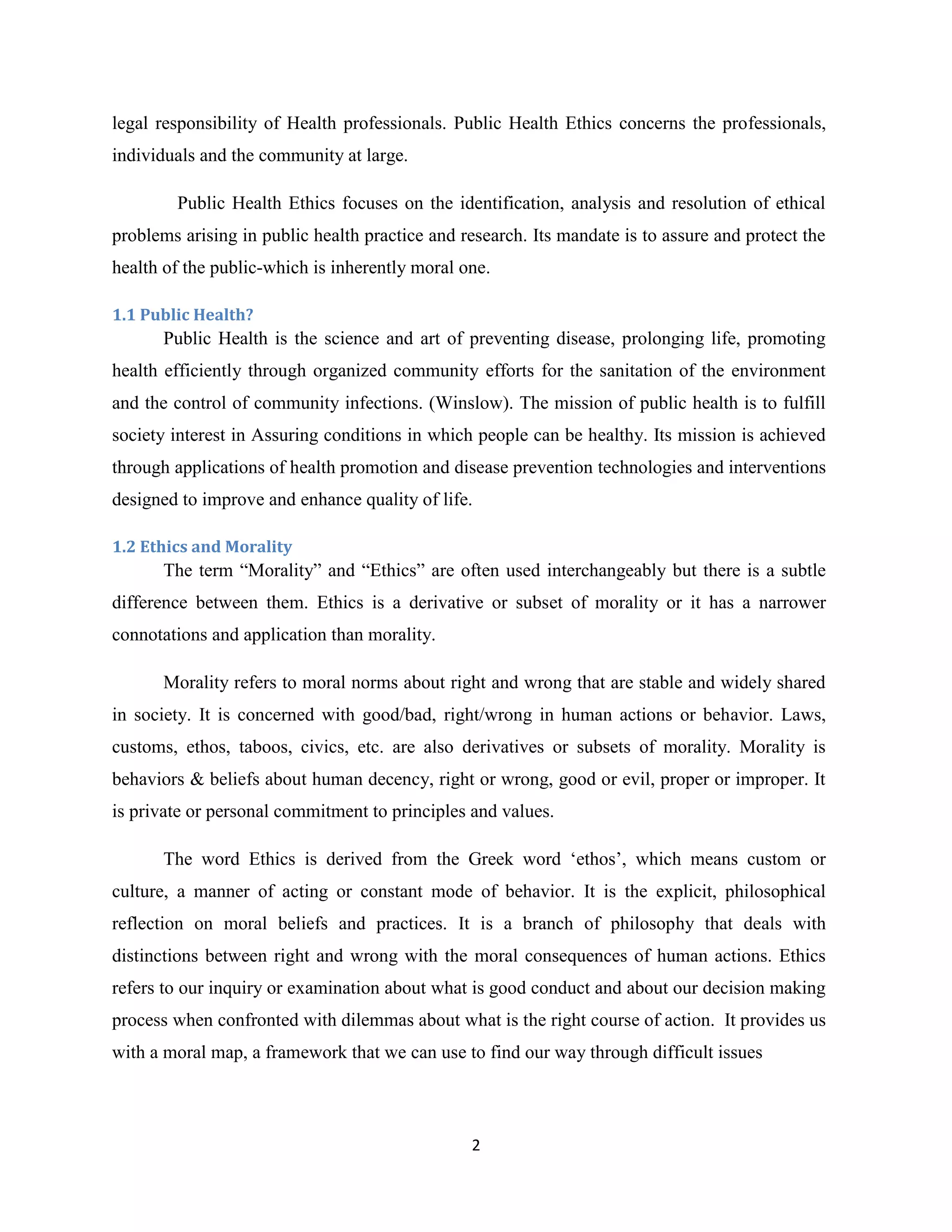 public health ethics and legal medicine | PDF