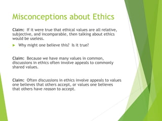 Intro to Ethical Decision Making: Ethics and Moral Values | PPTX