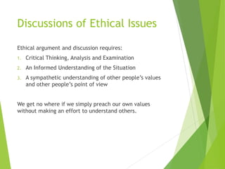 Intro to Ethical Decision Making: Ethics and Moral Values | PPTX