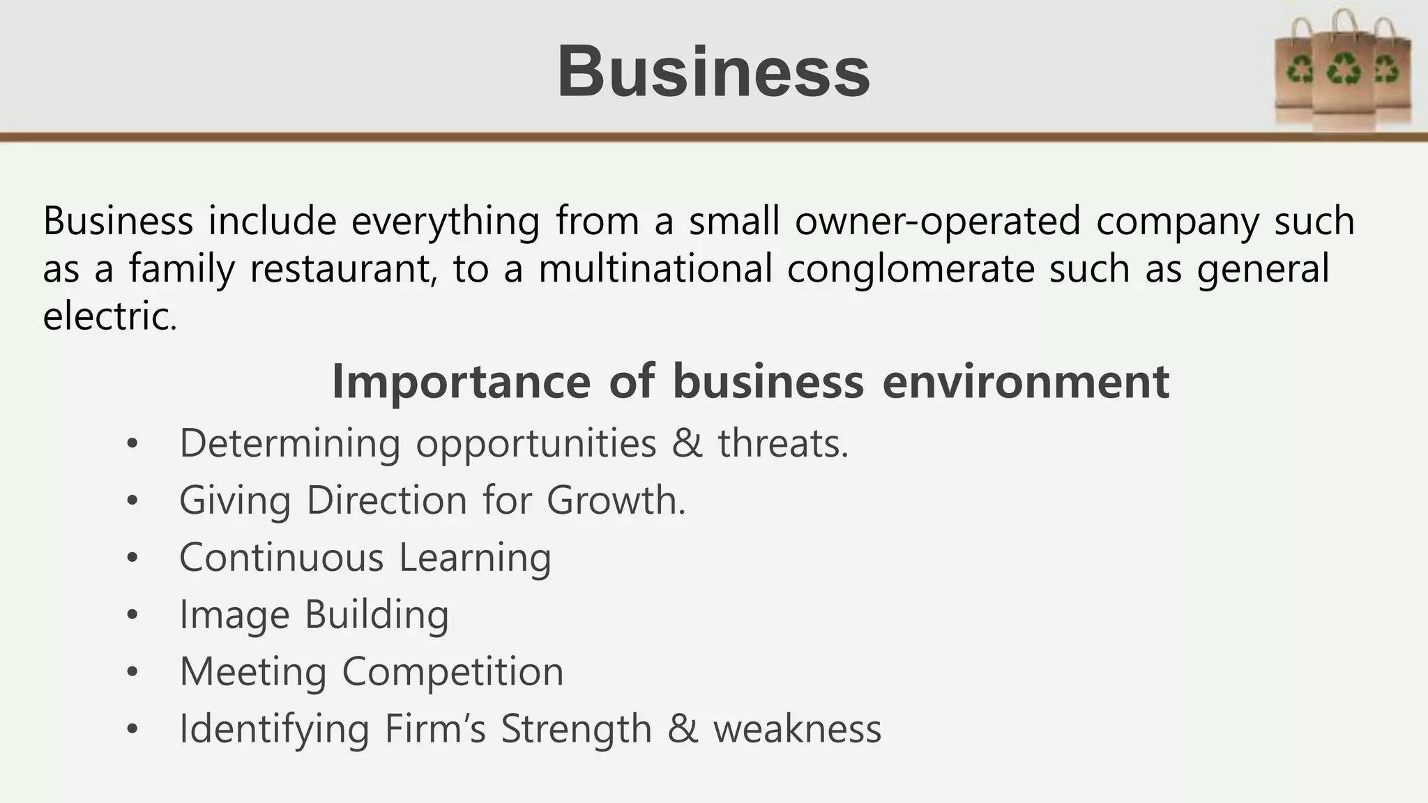 ETHICS IN BUSINESS INTERNAL AND EXTERNAL ENVIRONMENT RESPONSIBILITY IN ...