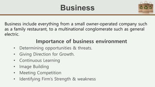 ETHICS IN BUSINESS INTERNAL AND EXTERNAL ENVIRONMENT RESPONSIBILITY IN ...