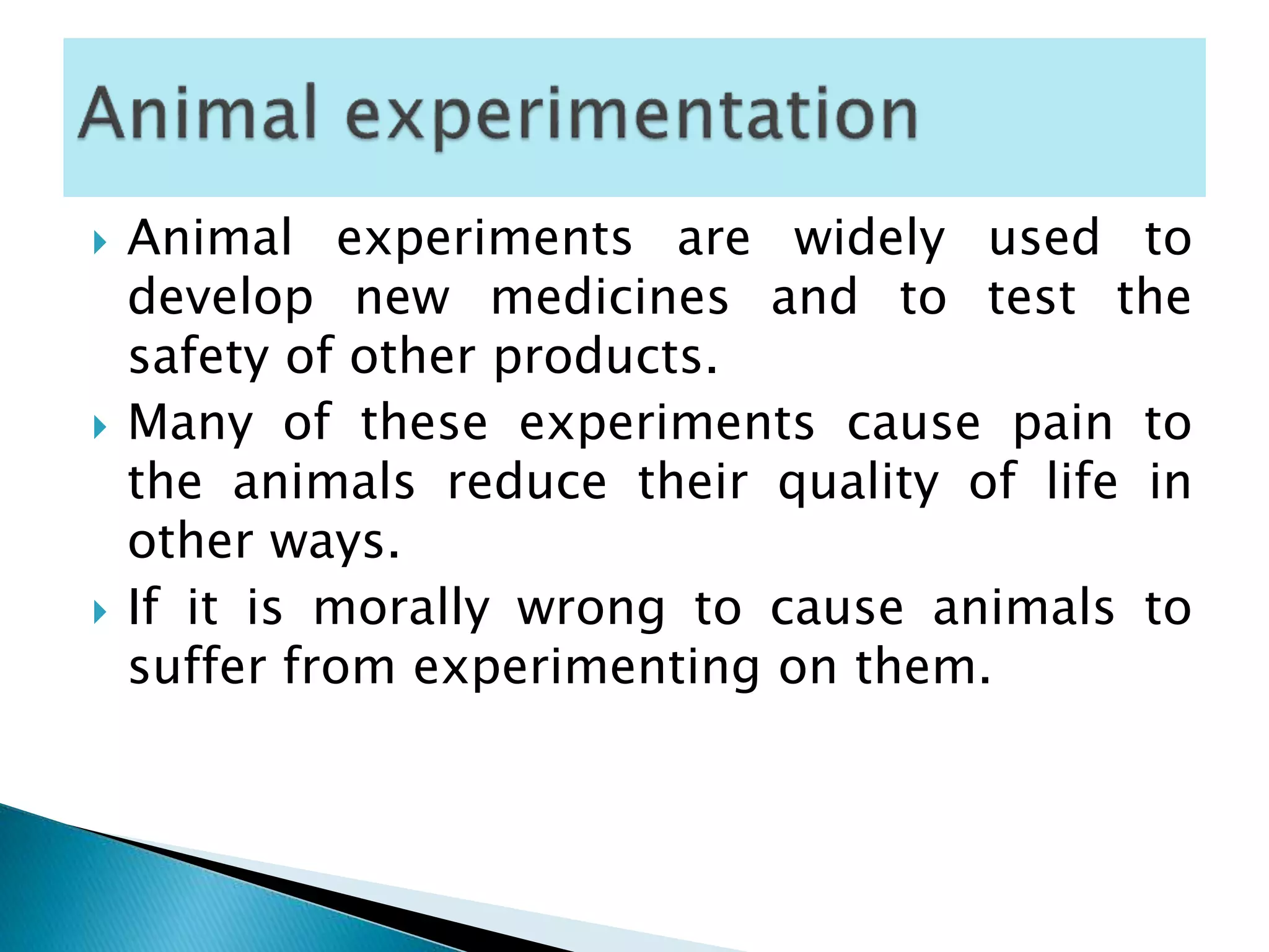 Ethics of Using animals in Research | PPTX