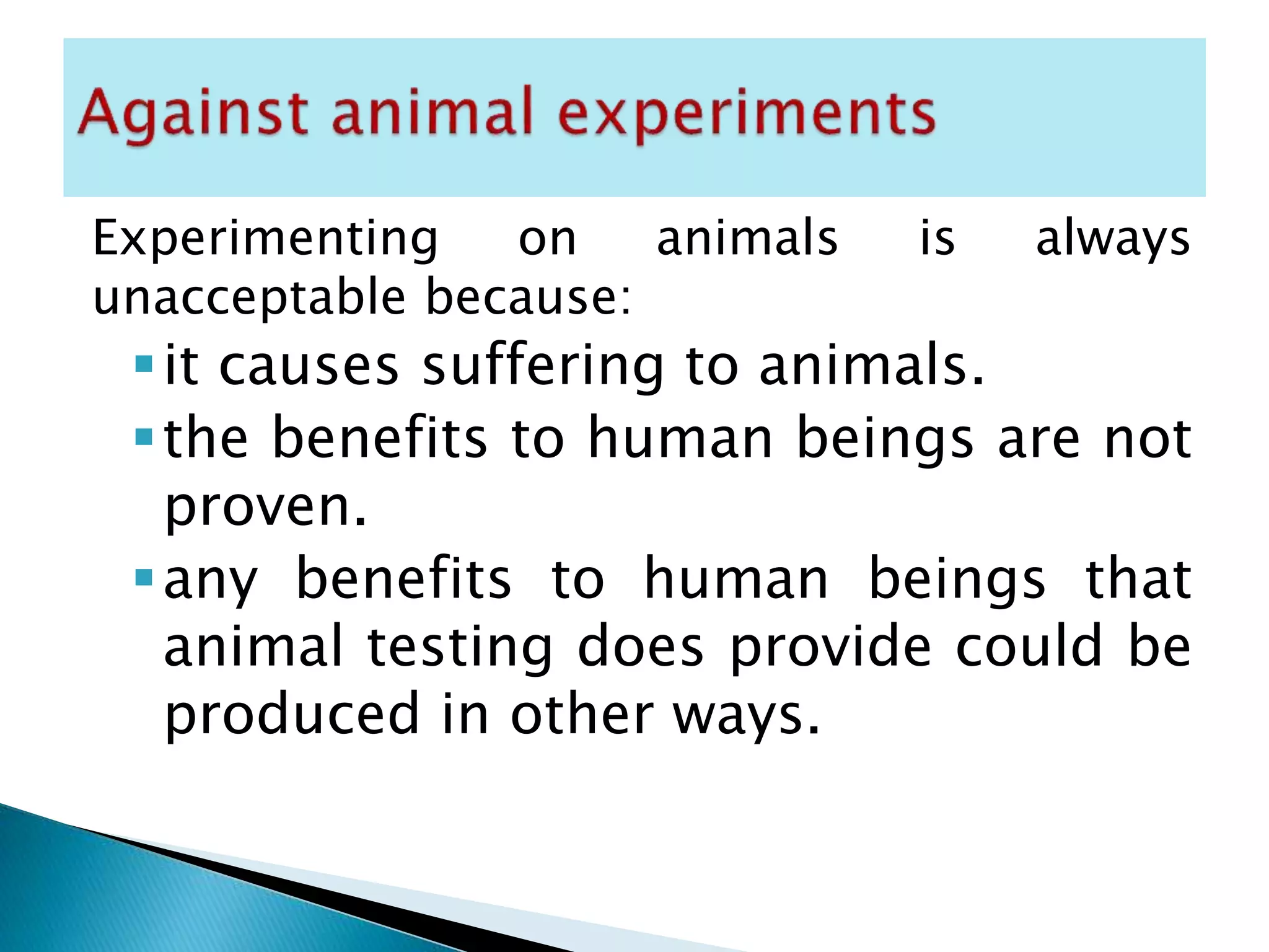 Ethics of Using animals in Research | PPTX