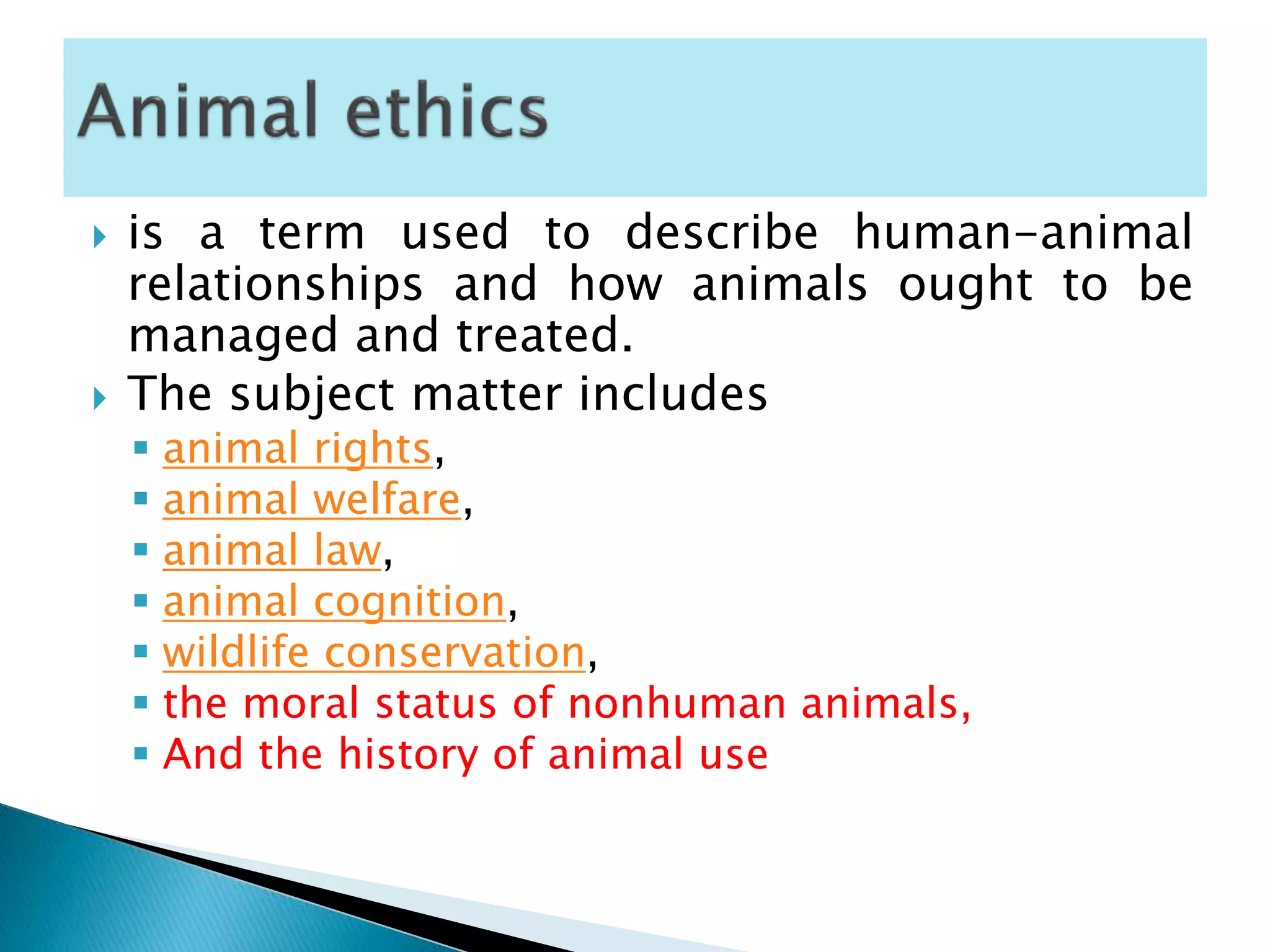 Ethics of Using animals in Research | PPTX