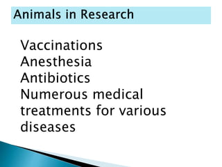 Ethics of Using animals in Research | PPTX