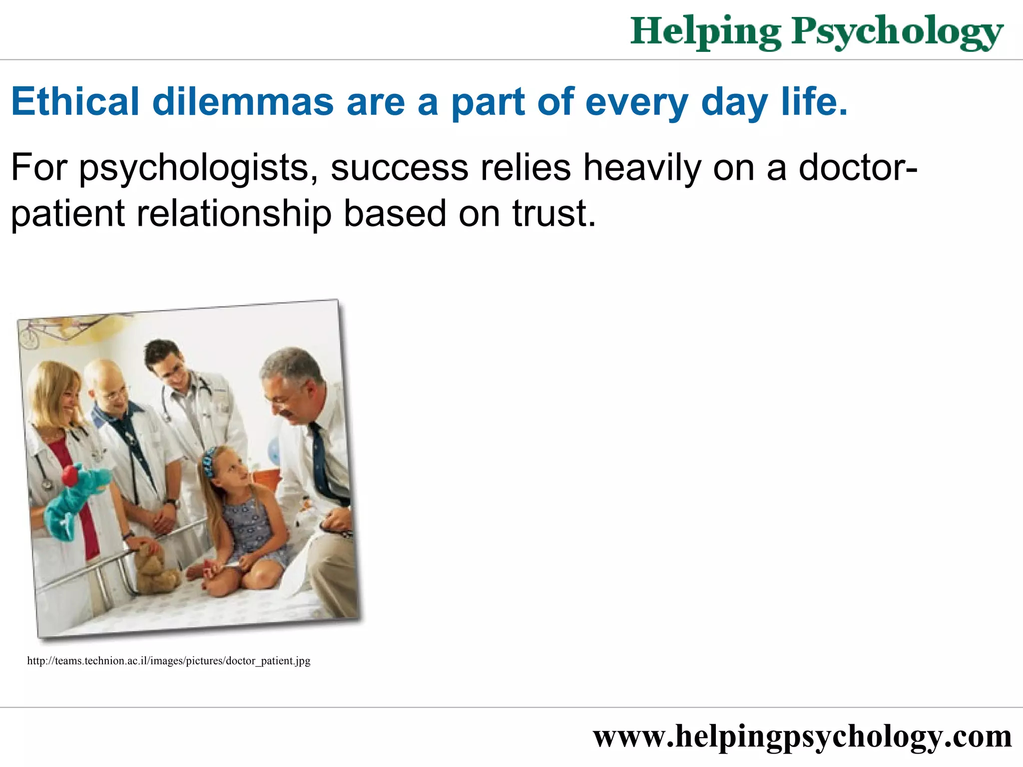 Ethics of Clinical Psychologists | PPT