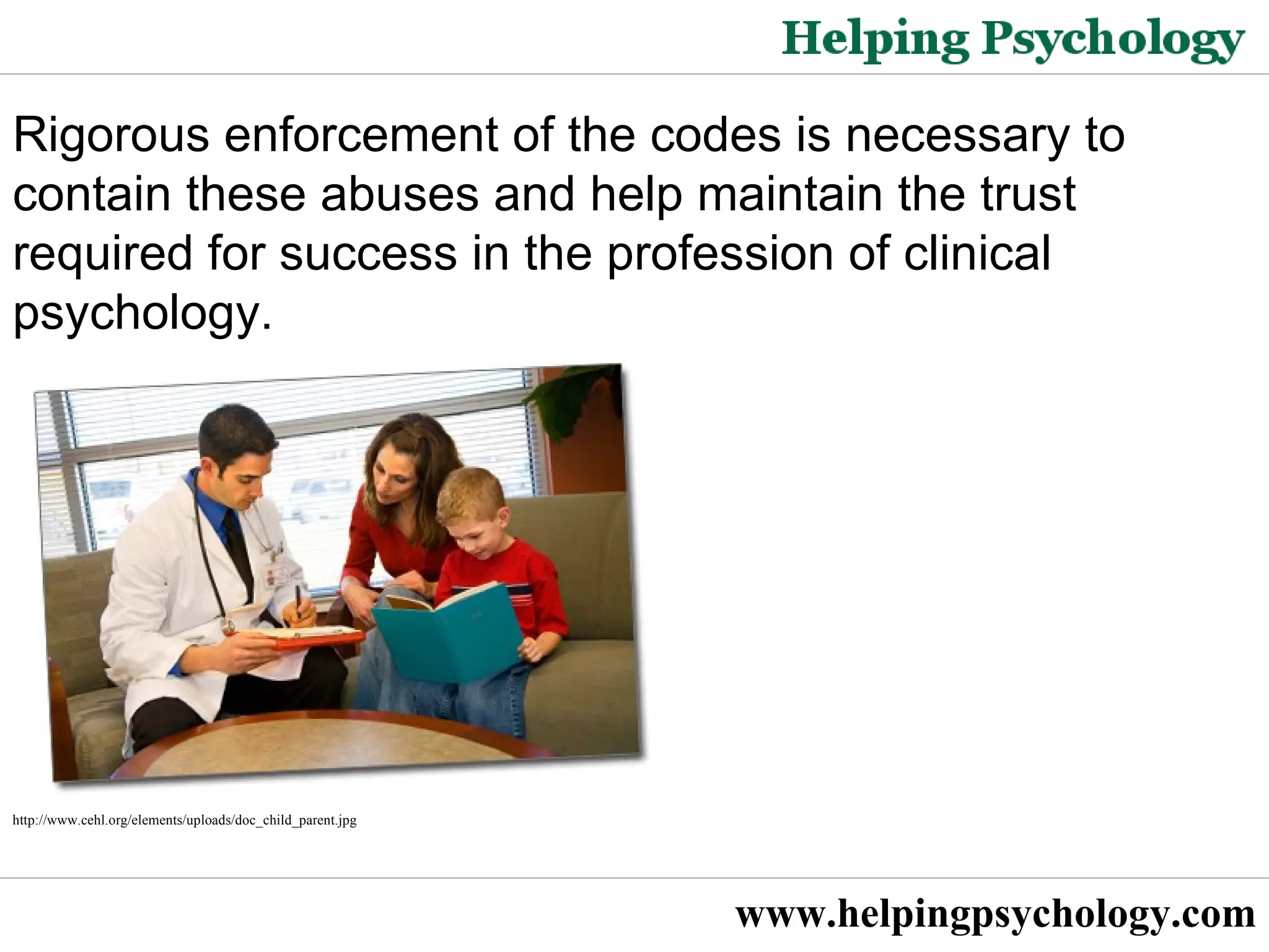 Ethics of Clinical Psychologists | PPT