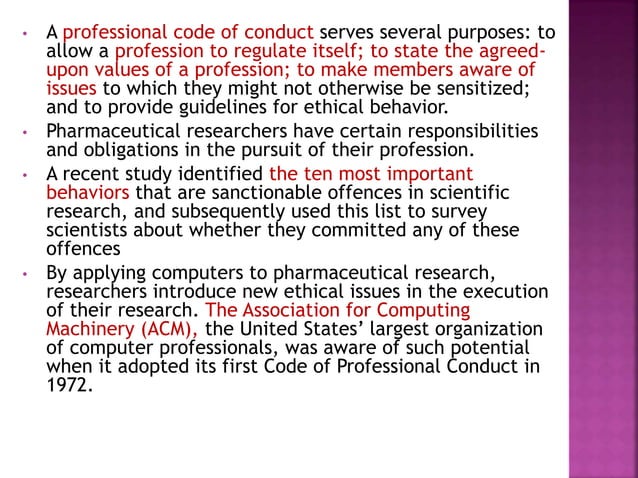 Ethics of computing in pharmaceutical research | PPTX