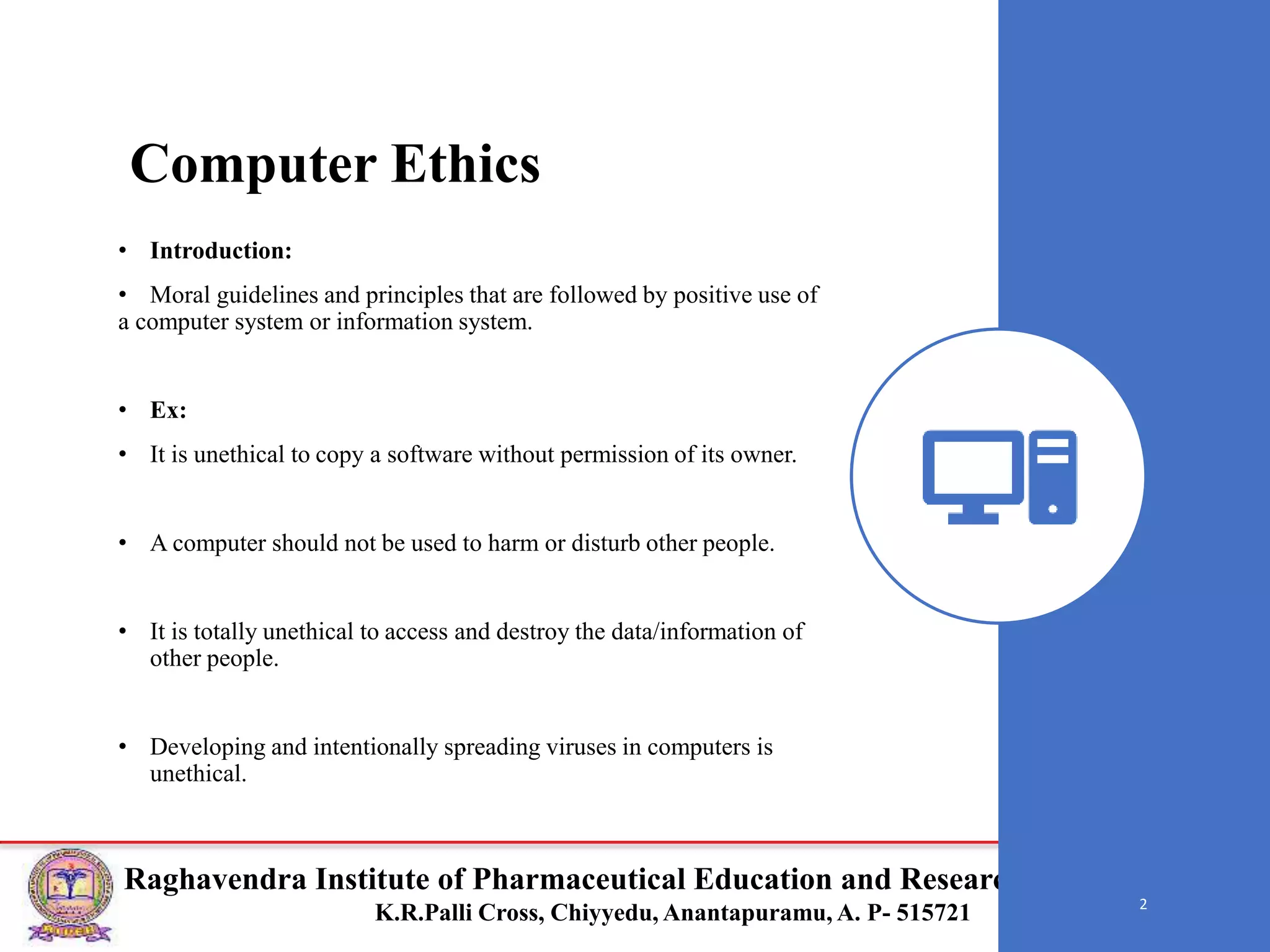 Ethics of Computing in Pharmaceutical Research, Computers in Market ...