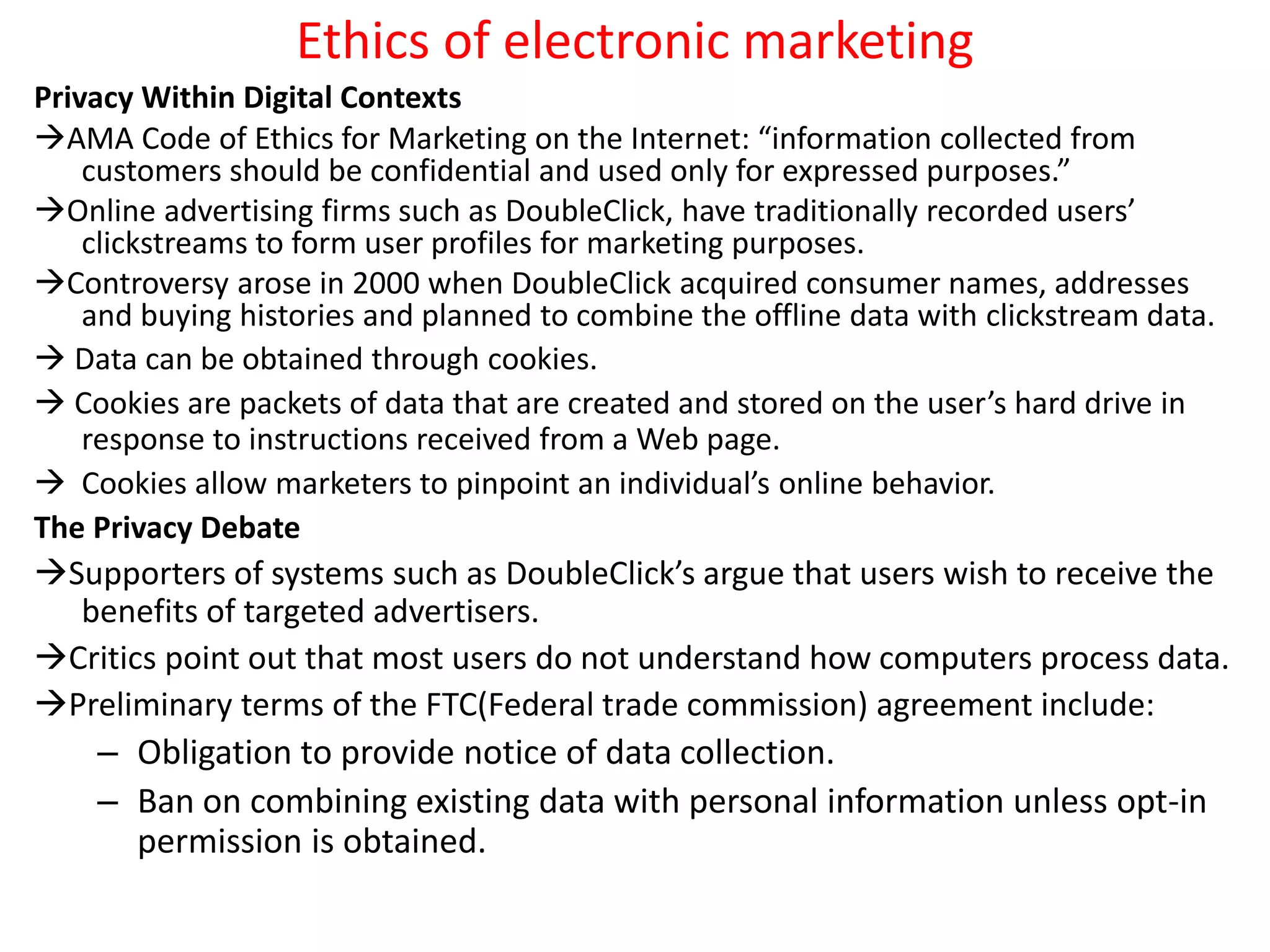 Ethics of electronic marketing | PPT
