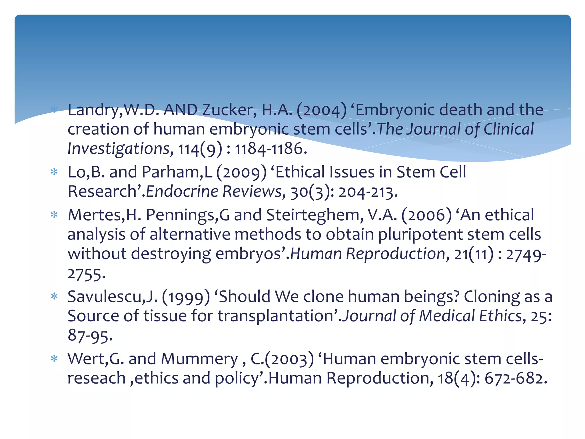 Ethics of embryo research | PPTX