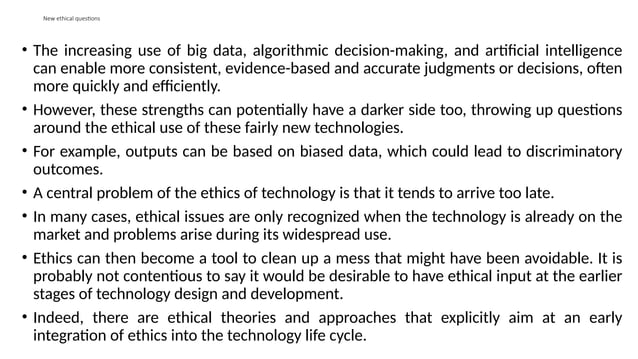 ethics of Emerging technology . pptx | PPTX