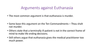 Ethics of euthanasia and human dignity | PPT