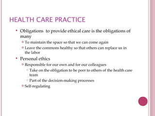 Ethics of health care introduction | PPT