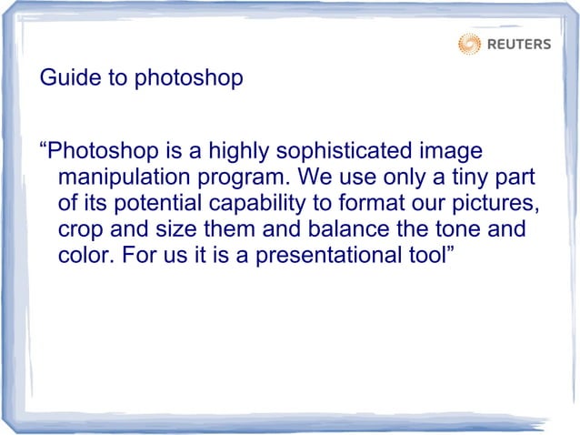 Ethics of photo manipulation for news | PPT
