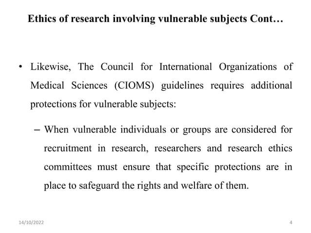 Ethics of research involving vulnerable subjects.pptx