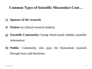 Ethics of Science and Scientific Misconduct.pptx | Science
