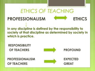 Ethics of teaching | PPT