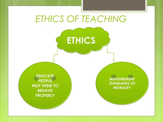 Ethics of teaching | PPT