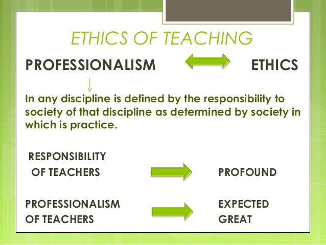 Ethics of teaching