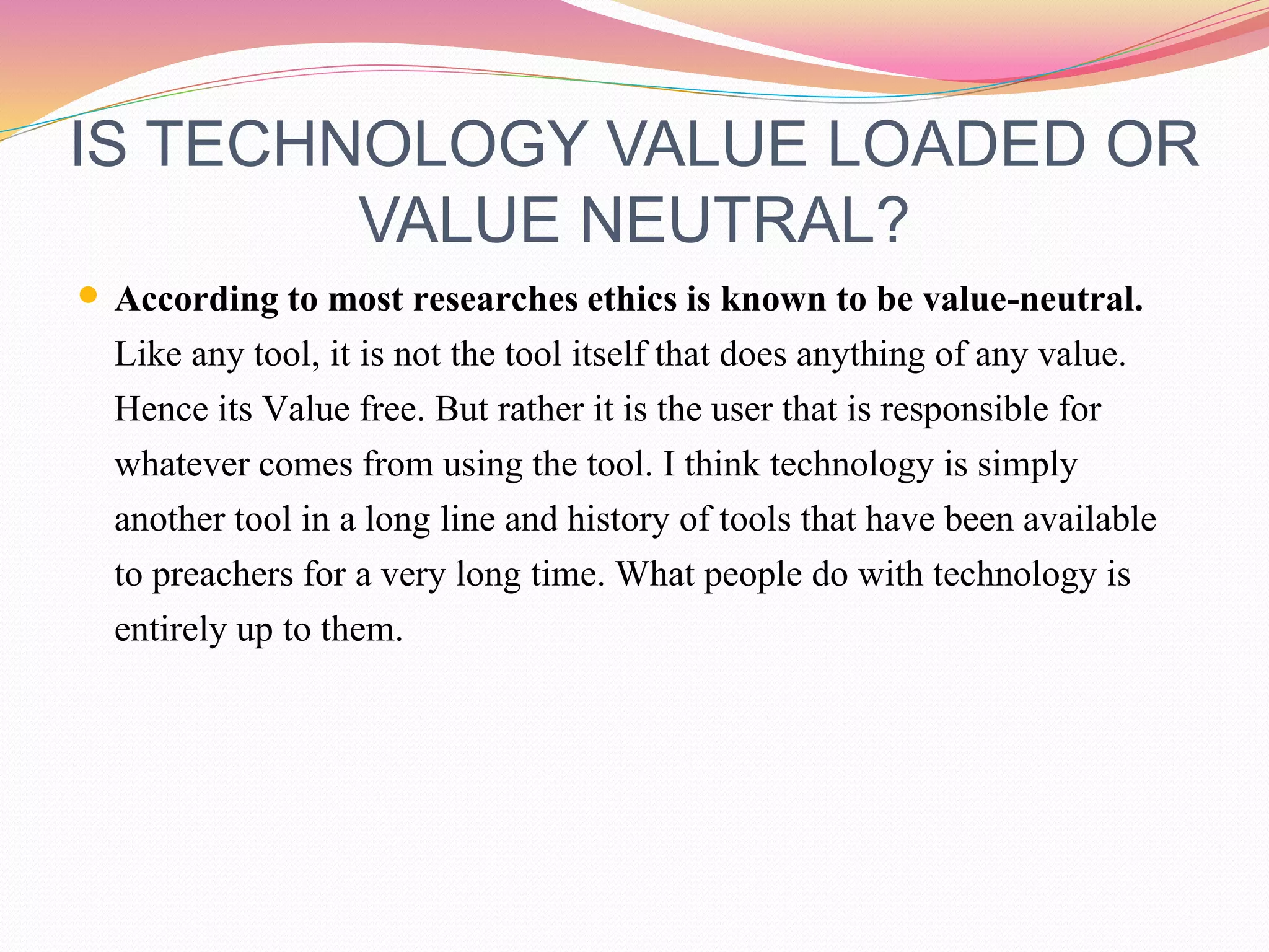Ethics of technology | PPTX
