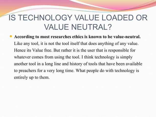 Ethics of technology | PPTX