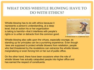 Ethics of Whistleblowing | PPTX
