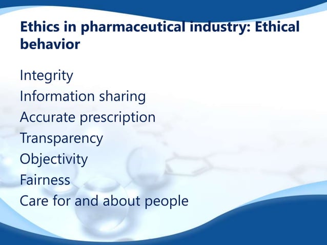 Ethics & pharmaceutical industry | PPTX