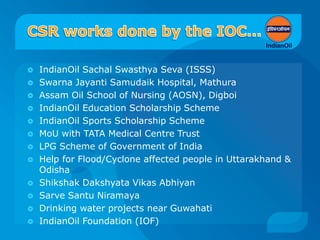 IOC CSR ACTIVITIES ( CSR OF IOC) | PDF
