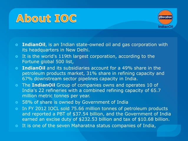 IOC CSR ACTIVITIES ( CSR OF IOC) | PDF