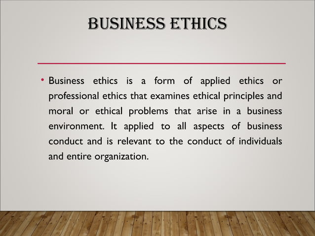 INTRODUCTION TO ETHICS | PPT | Business | Business and Finance