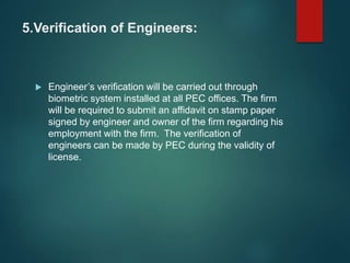 Rules and regulation of Pakistan Engineering Council (PEC) | PPTX