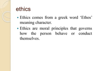 ethics and bioethics | PPTX